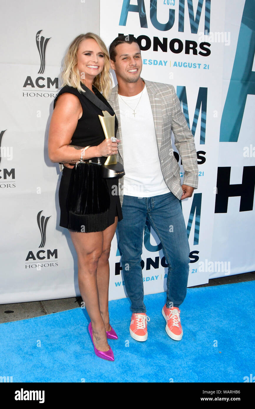 Nashville, Tennessee, USA. 21st Aug, 2019. Miranda Lambert, Brendan ...