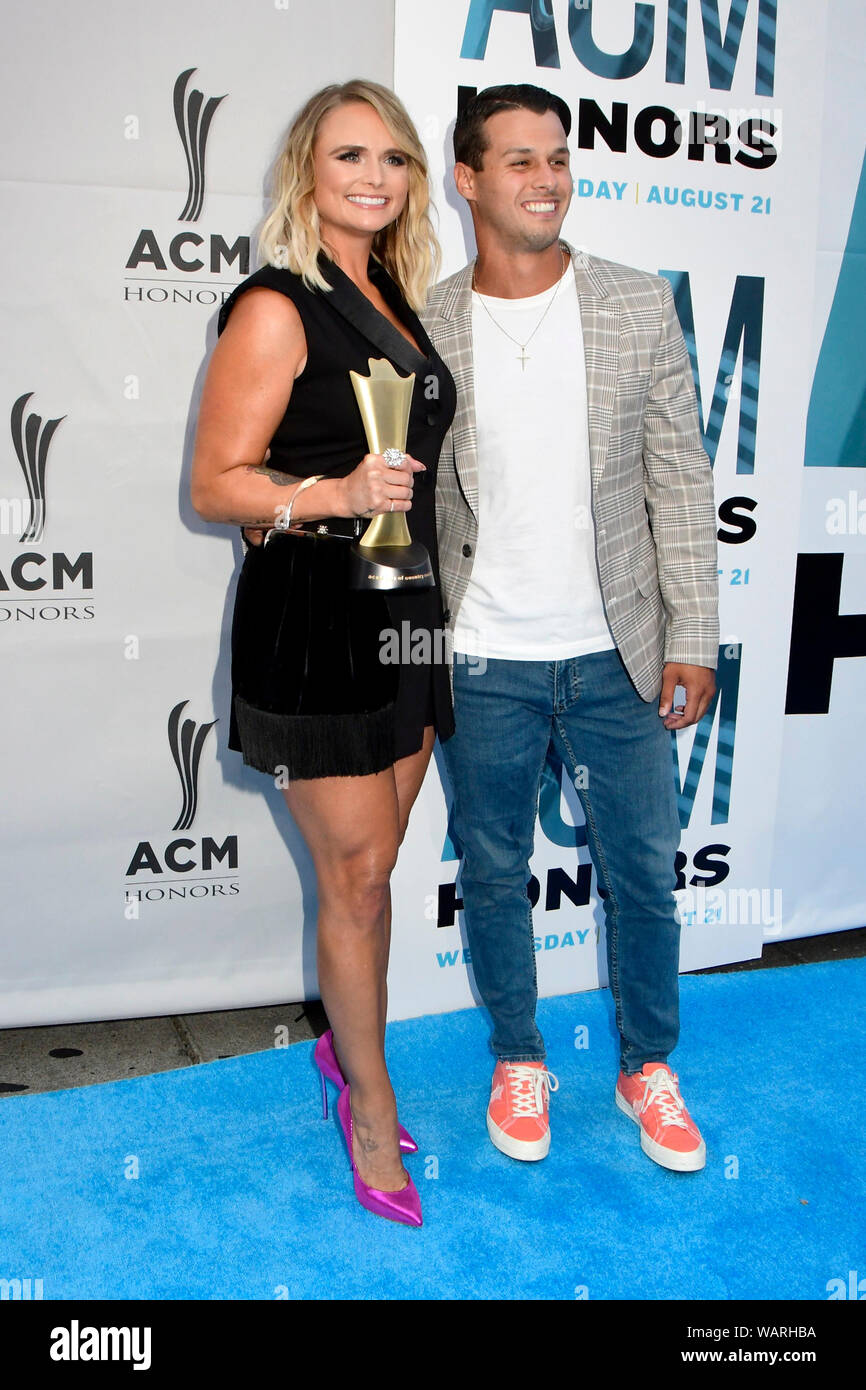 Nashville, Tennessee, USA. 21st Aug, 2019. Miranda Lambert, Brendan ...