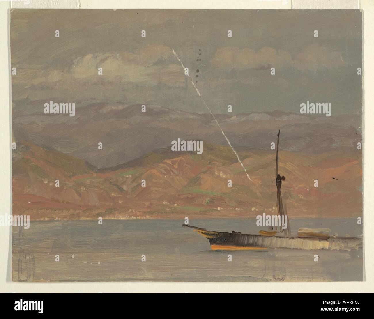 Drawing, Italian Coast, off Straits of Messina, July 1868 Stock Photo ...