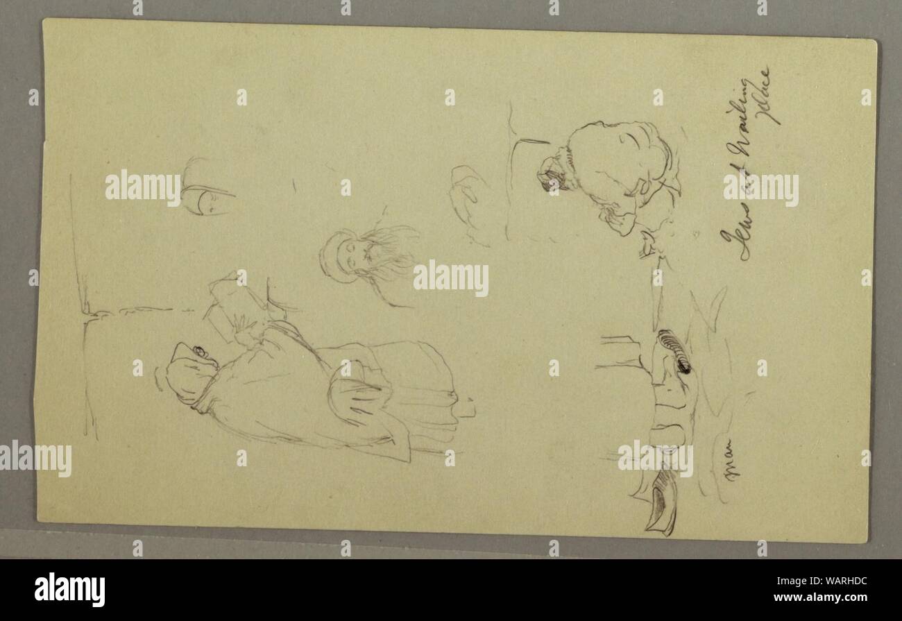 Drawing, Jews at the Wailing Wall, Jerusalem, April 1868 Stock Photo ...