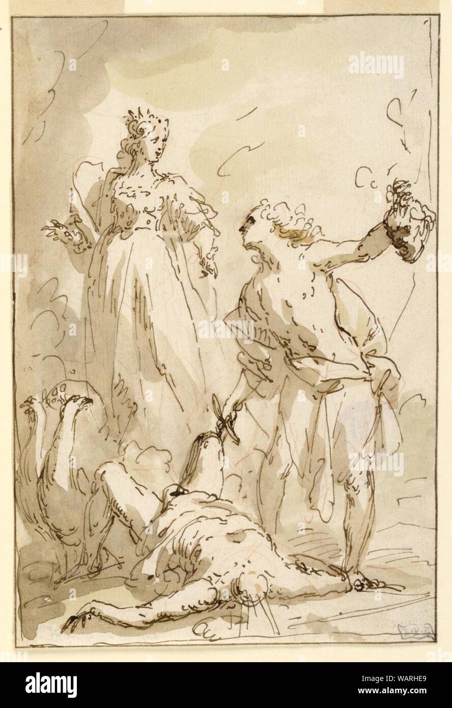 Drawing, Juno Watches the Slaying of Argus, 1650–1700 Stock Photo - Alamy