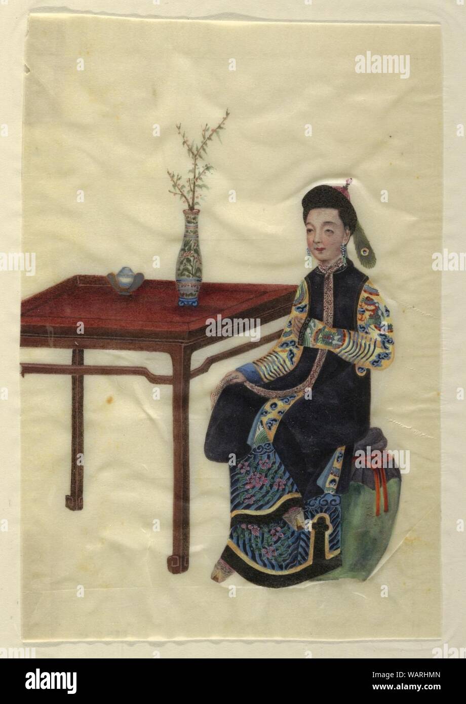 Drawing, Lady of Distinction, ca. 1840 Stock Photo - Alamy