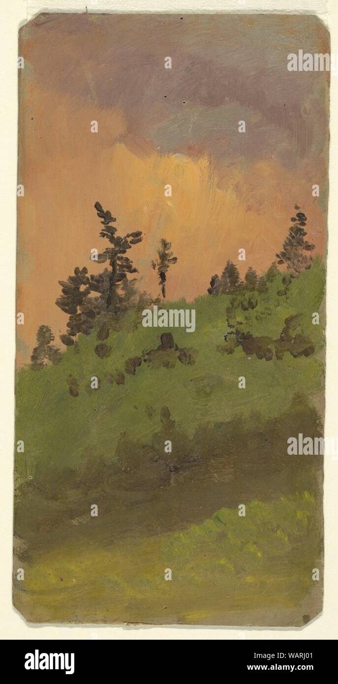 Drawing, Landscape at woods, June 1870 Stock Photo - Alamy