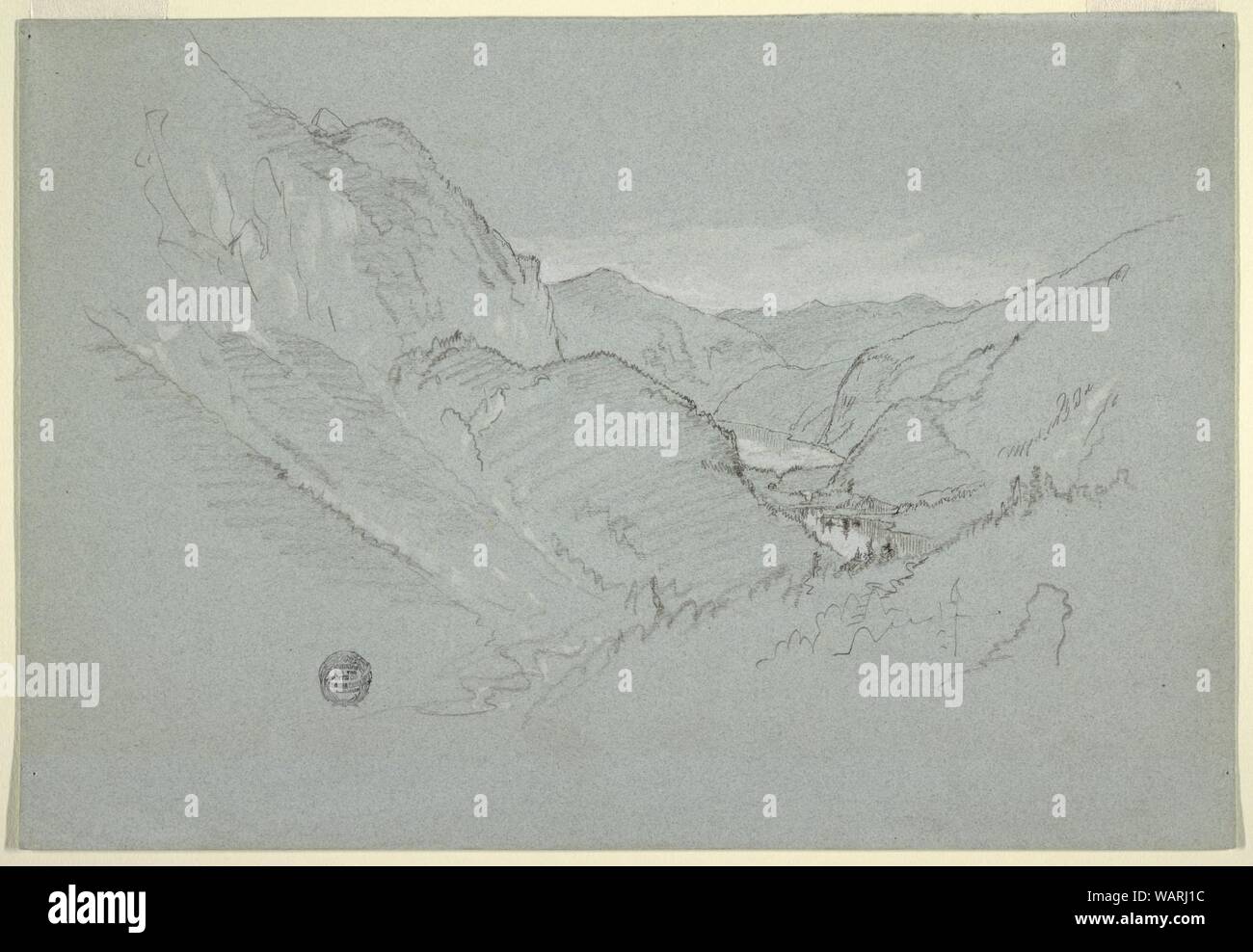 Drawing, Landscape from the Alps, August–September 1868 Stock Photo - Alamy