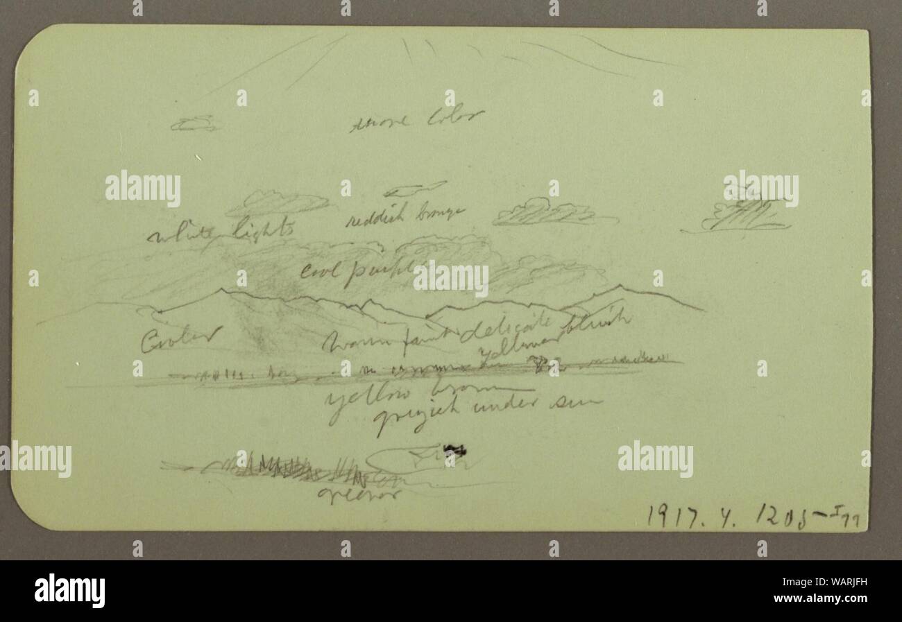 Drawing, Landscape with Church; Verso- Landscape, 1883 Stock Photo - Alamy
