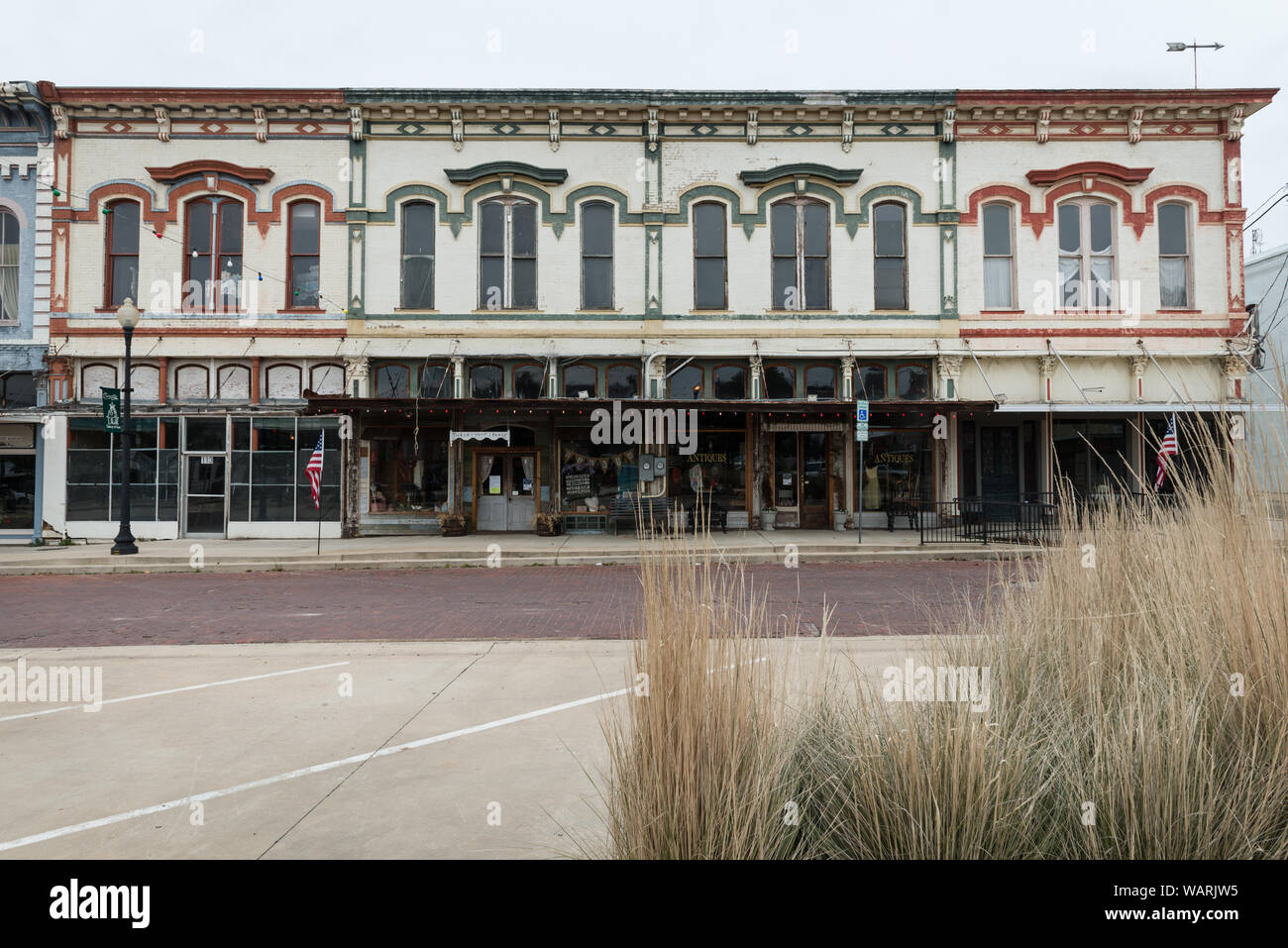 Downtown streetscape in Clarksville, Texas Stock Photo - Alamy