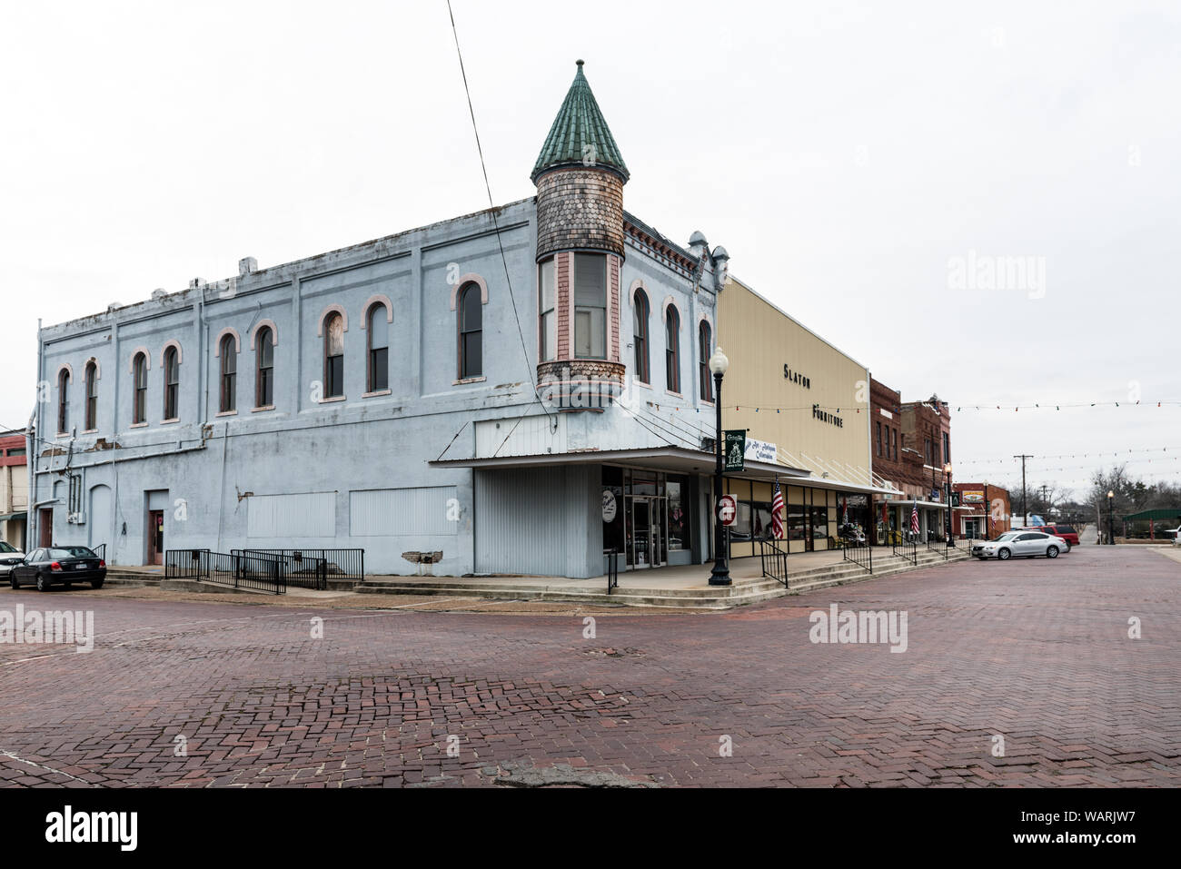 Downtown streetscape in Clarksville, Texas Stock Photo - Alamy