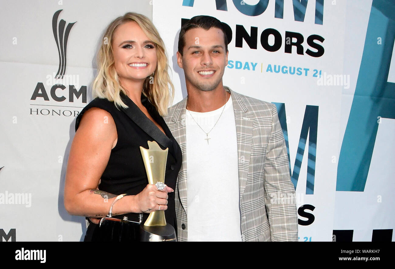 Nashville, Tennessee, USA. 21st Aug, 2019. Miranda Lambert, Brendan ...