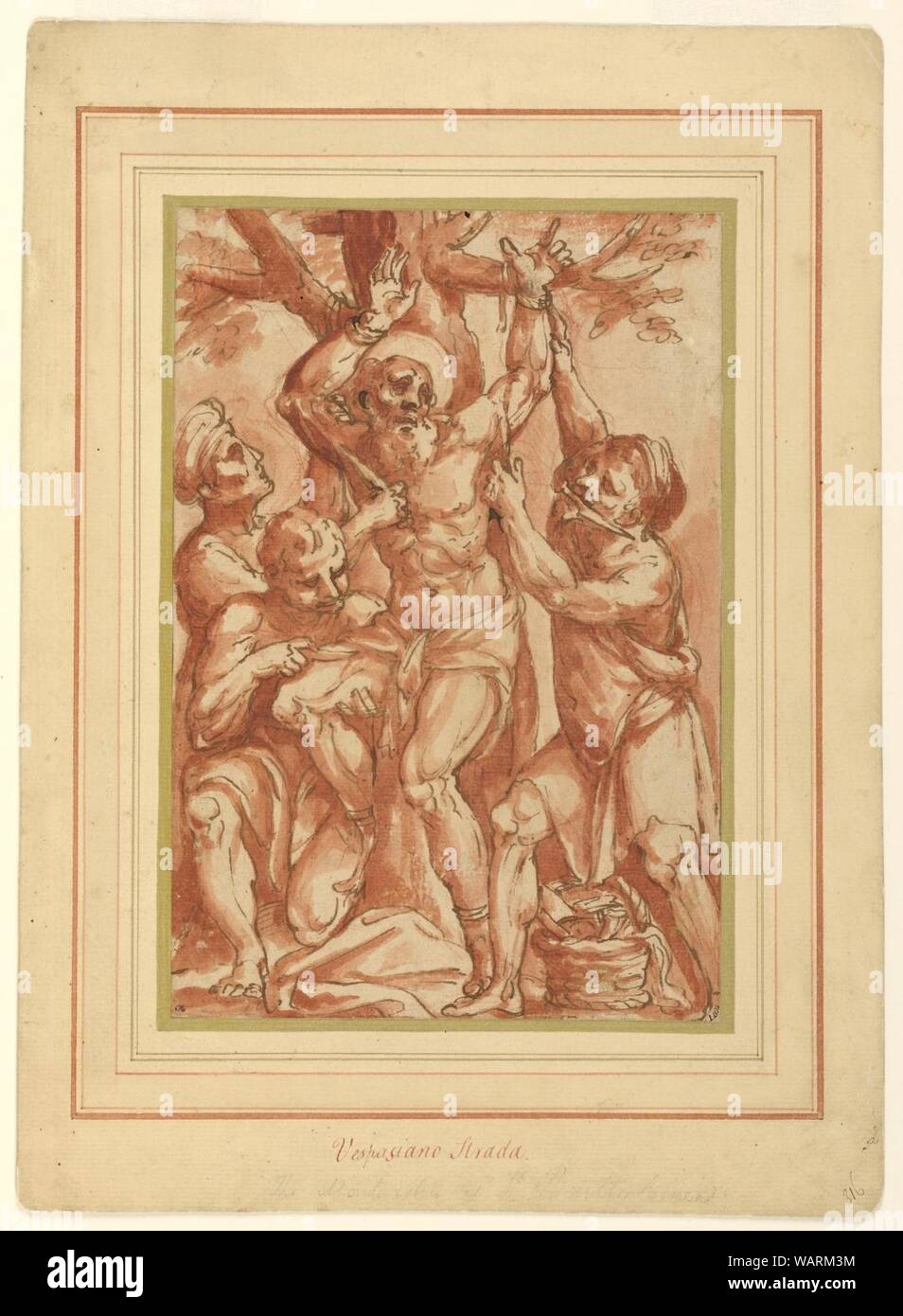 Drawing, Martyrdom of St. Bartholomew, ca. 1600 Stock Photo - Alamy