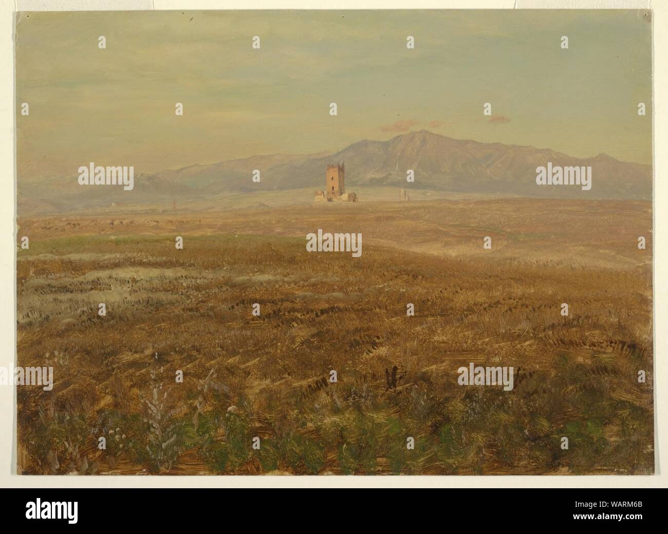 Drawing, Mexican landscape, April 1869 Stock Photo - Alamy