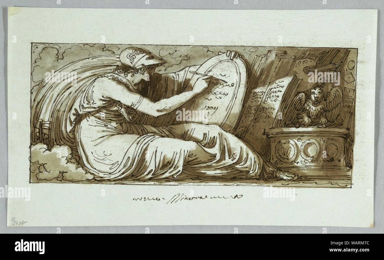 Drawing, Minerva, 1804 Stock Photo - Alamy
