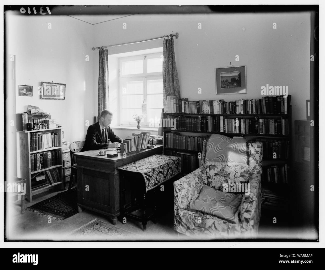 Dr. C. MacLean, Ajlun. Gilead Mission Hospital. Dr. McLean in his study ...