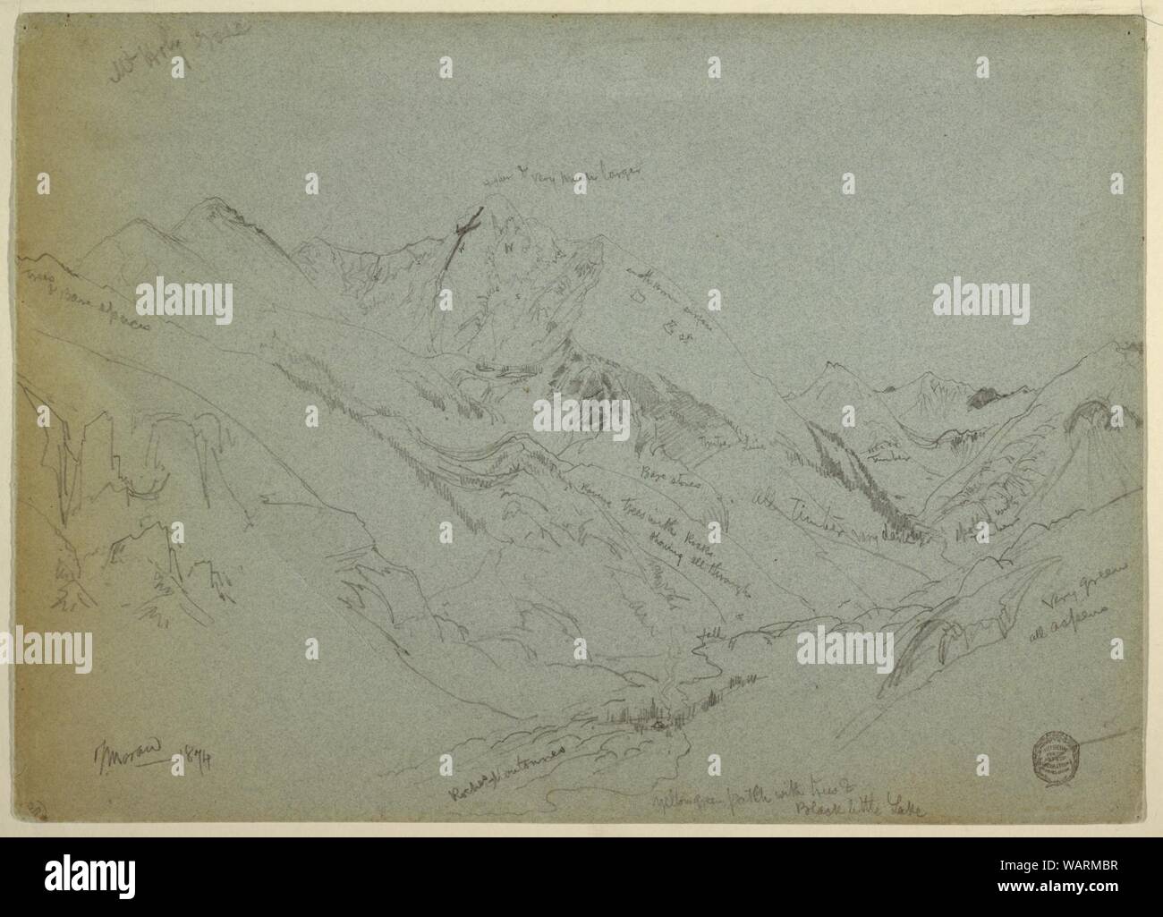 Drawing, Mount Holy Cross, 1874 Stock Photo - Alamy