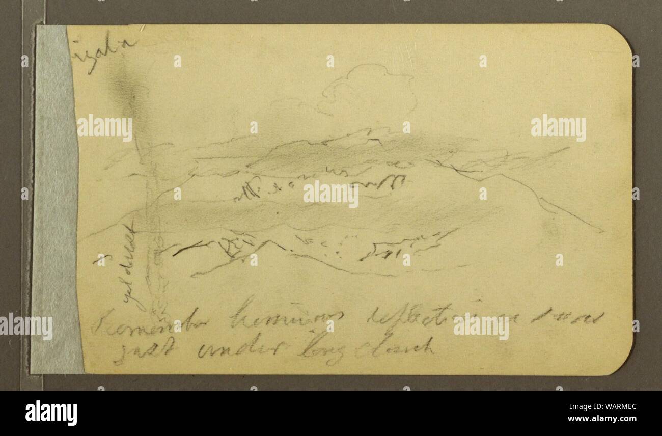 Drawing, Mountain Flank, 1889 Stock Photo - Alamy