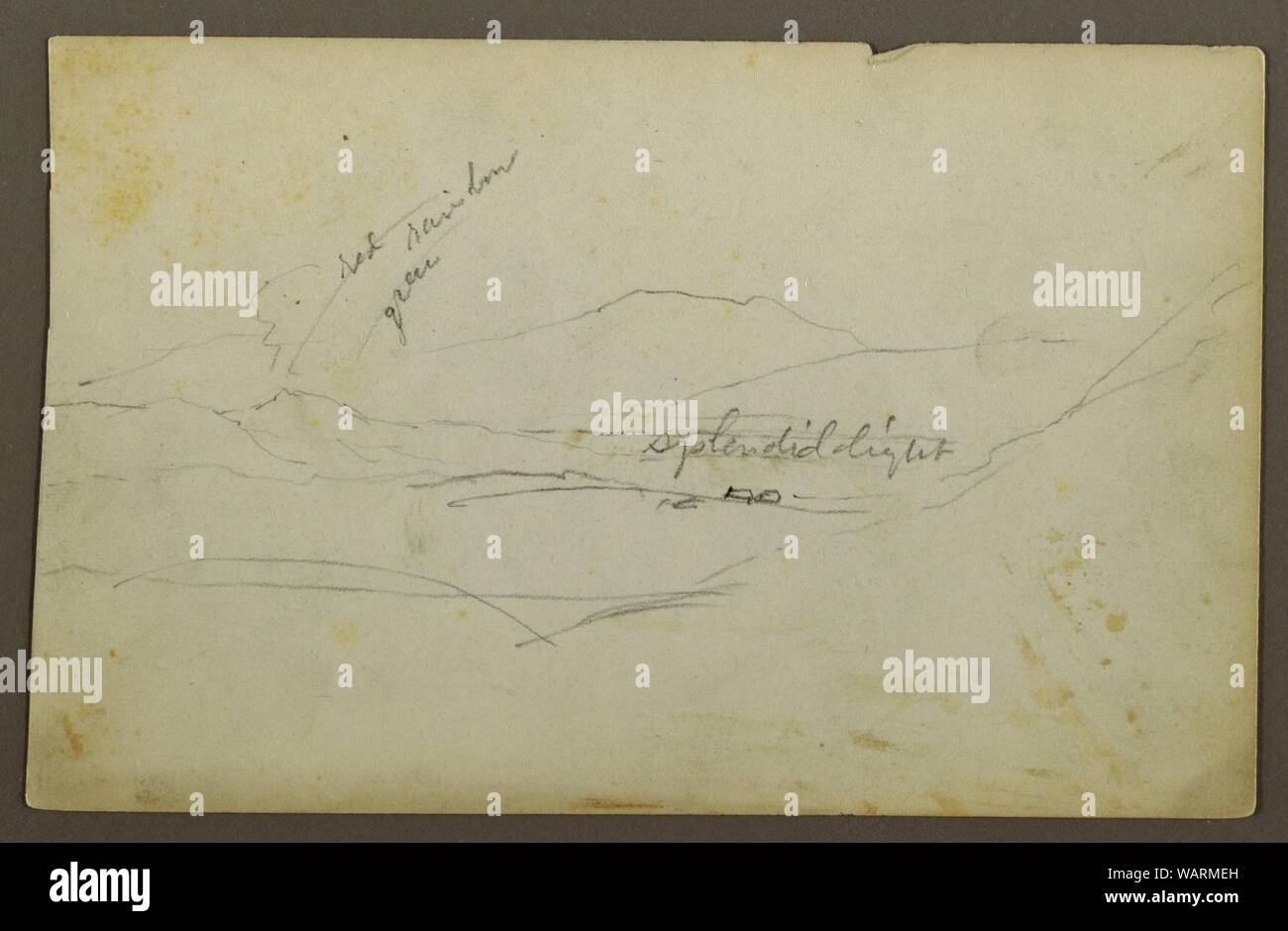 Drawing, Mountain Landscape, Colombia or Ecuador, 1853 Stock Photo - Alamy