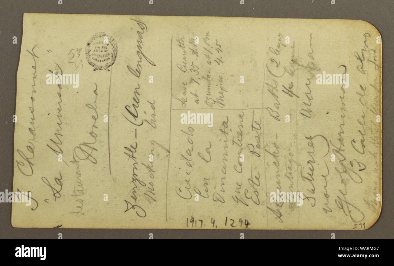 Drawing, Mountain Landscape; Verso- Inscriptions, 1885 Stock Photo - Alamy