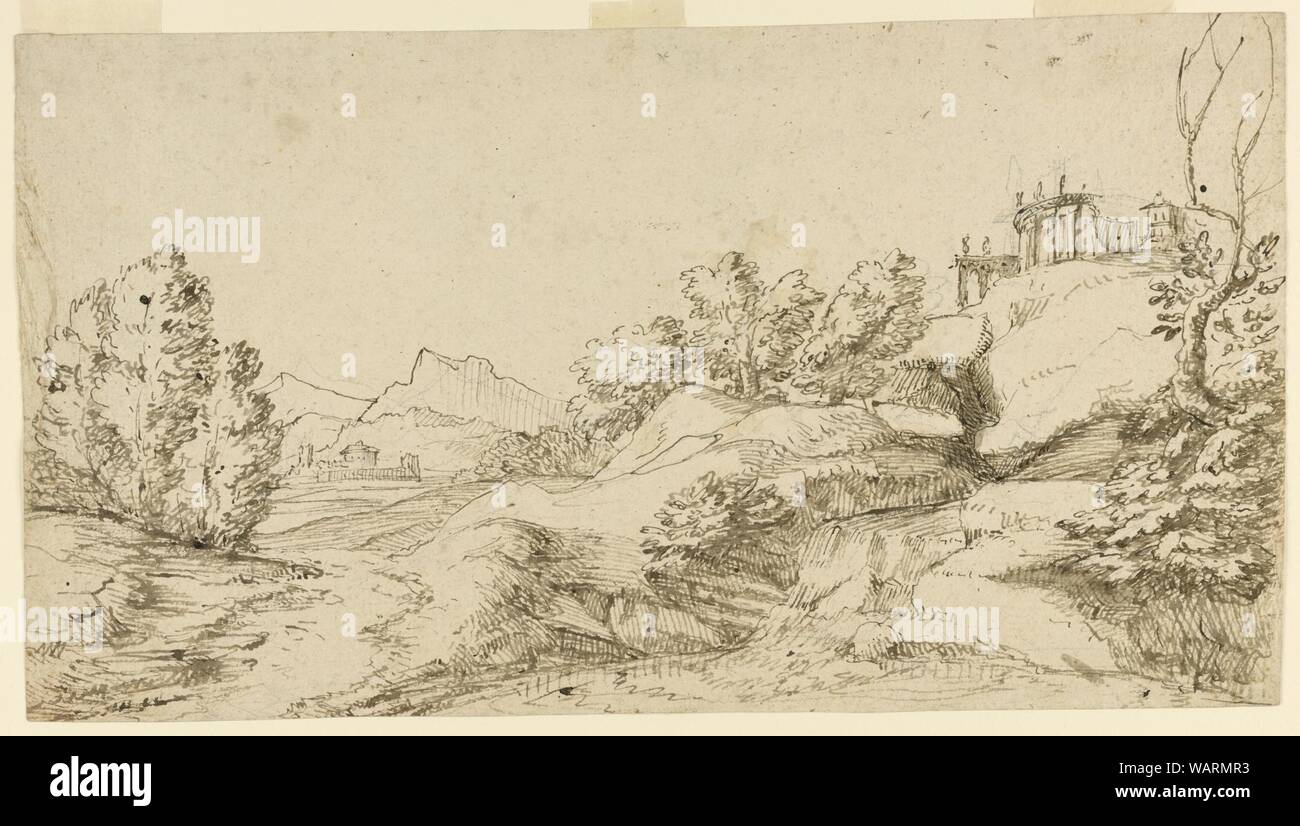 Drawing, Mountainous Landscape, 1675–1700 Stock Photo - Alamy