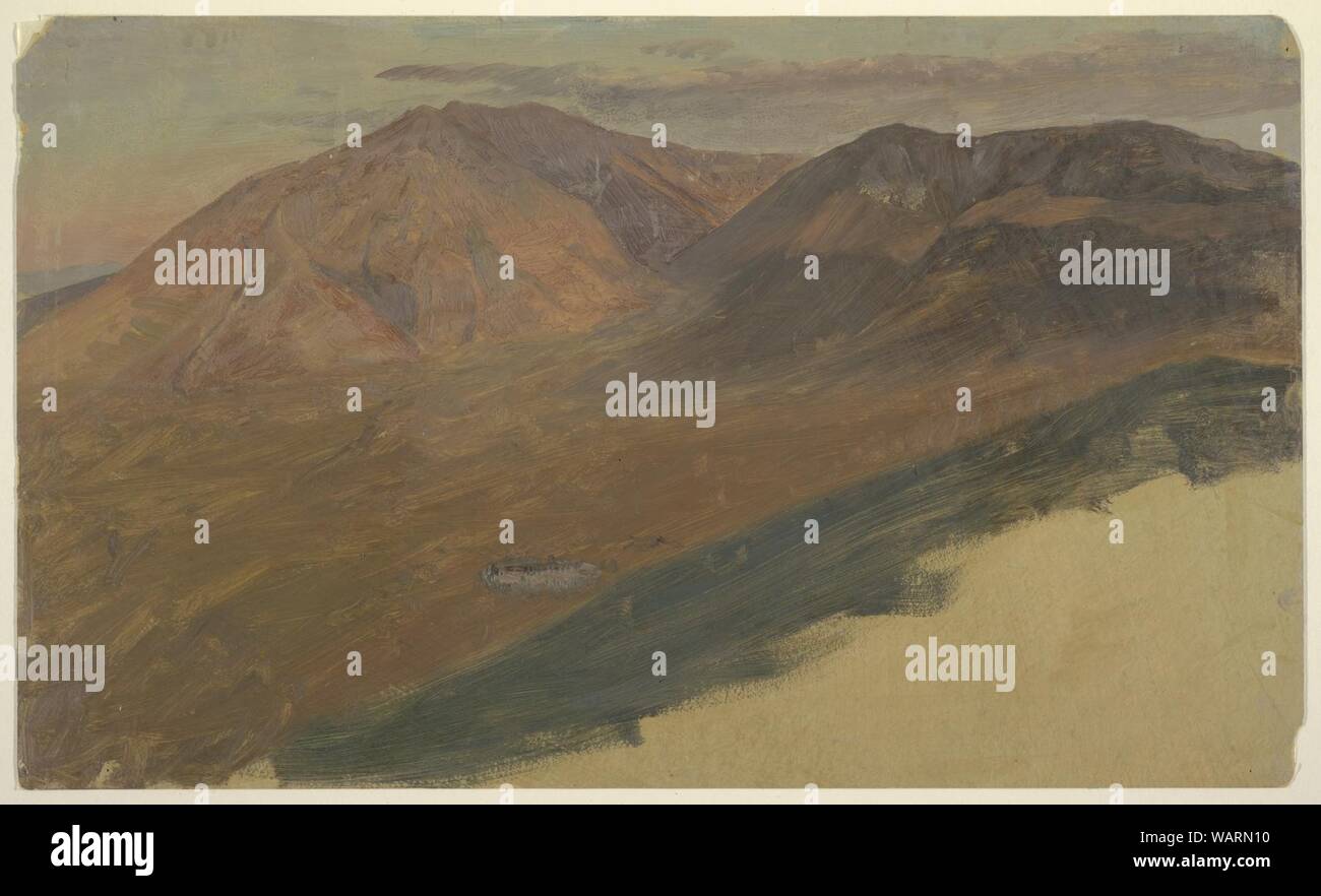 Drawing, Mt. Katahdin and Turner from a distance, 1860–78 Stock Photo ...