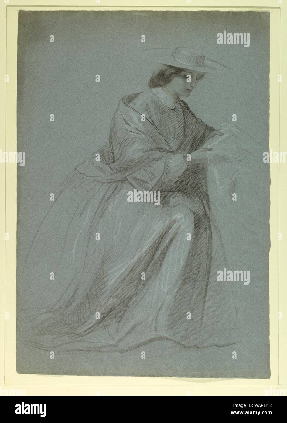 Drawing, Mrs. Sheppard Gandy Seated, 1859 Stock Photo - Alamy