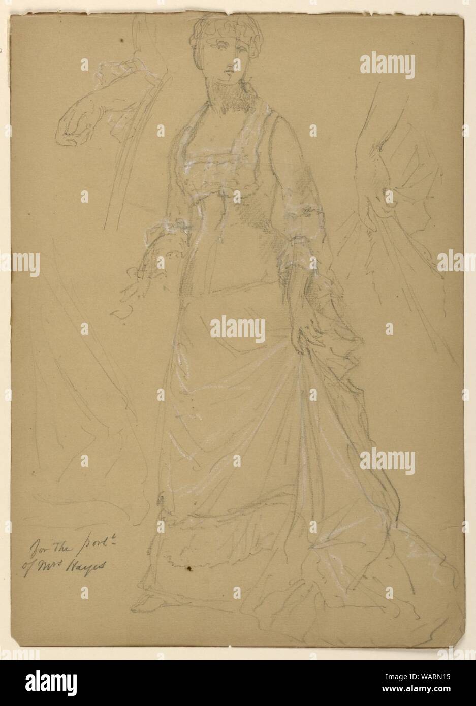 Drawing, Mrs. Rutherford B. Hayes,, 1880 Stock Photo - Alamy