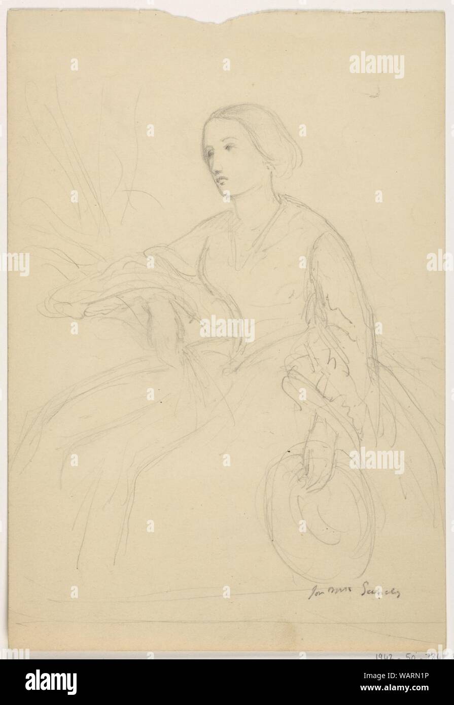 Drawing, Mrs. Sheppard Gandy Seated; Verso- Mrs Sheppard Gandy Seated ...