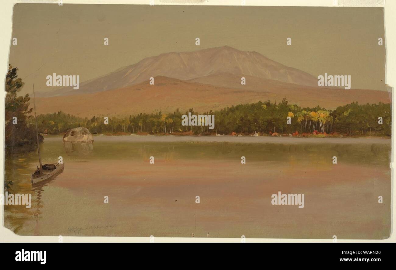 Drawing, Mt. Katahdin from Togue Pond, 1875–80 Stock Photo - Alamy
