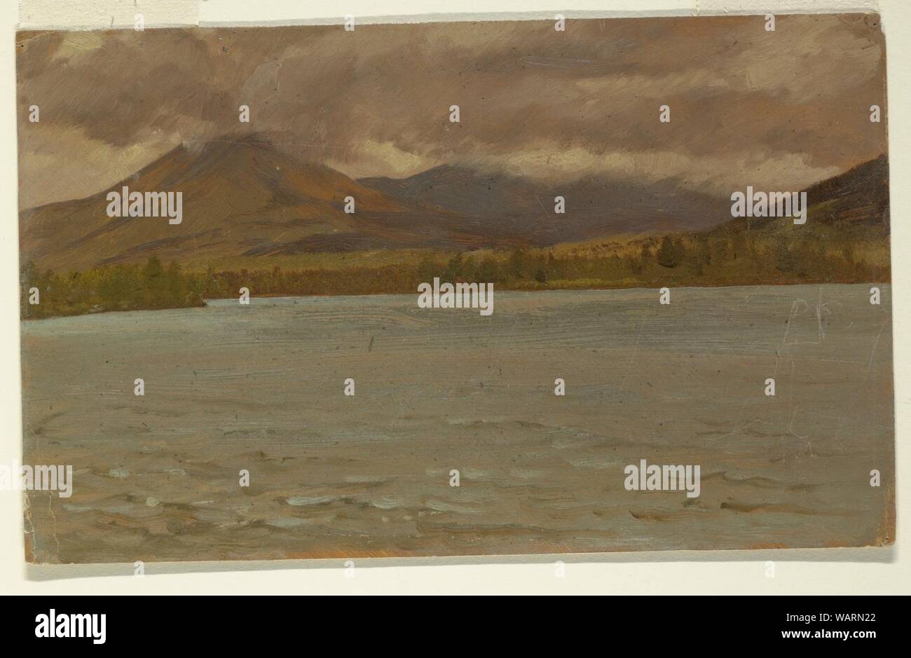 Drawing, Mt. Katahdin from Lake Katahdin, 1860–70 Stock Photo - Alamy