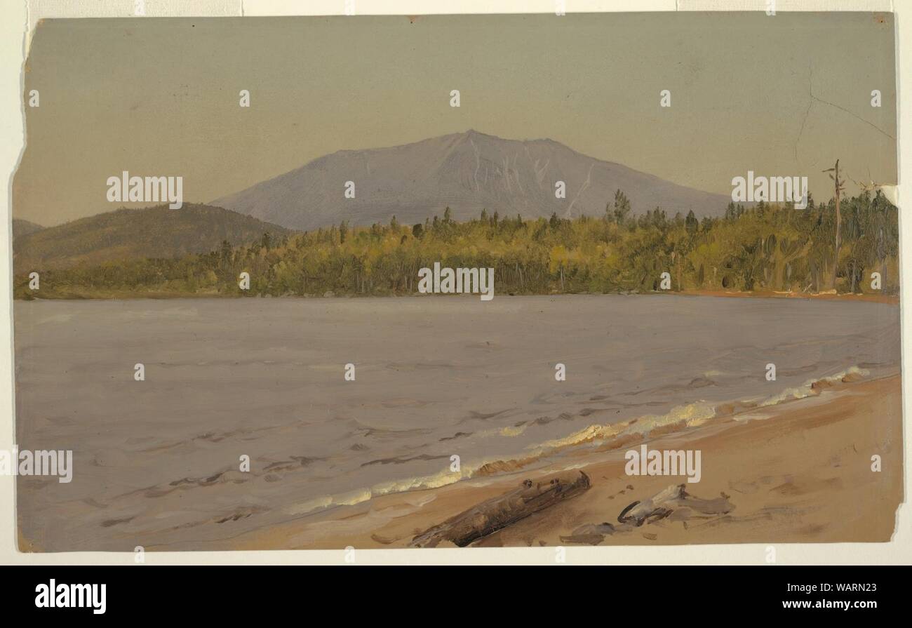 Drawing, Mt. Katahdin from Togue Pond, possibly 1878 Stock Photo - Alamy