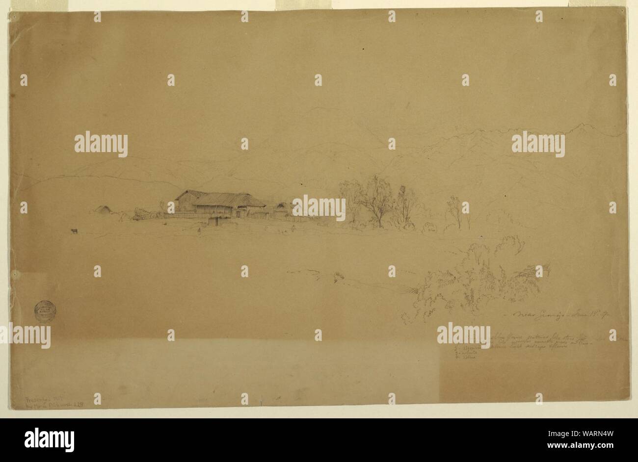 Drawing, Near Guanojo, Ecuador, June 14, 1857 Stock Photo - Alamy