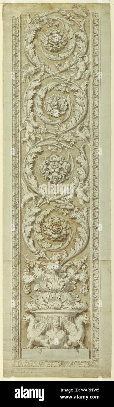 Drawing, Ornamental Panel, 1806 Stock Photo - Alamy