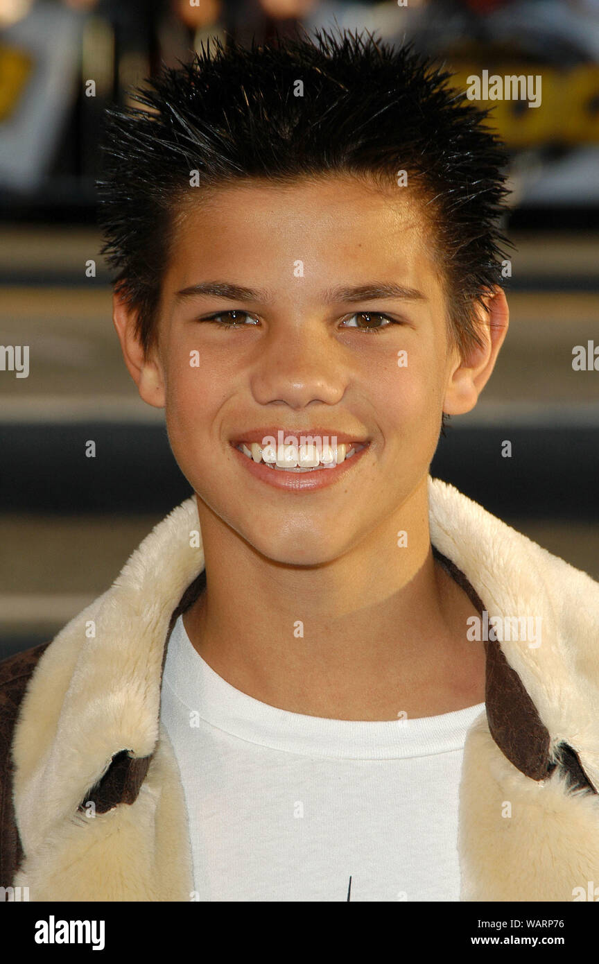 Taylor Lautner at the Los Angeles Premiere of "Sahara" held at Mann ...
