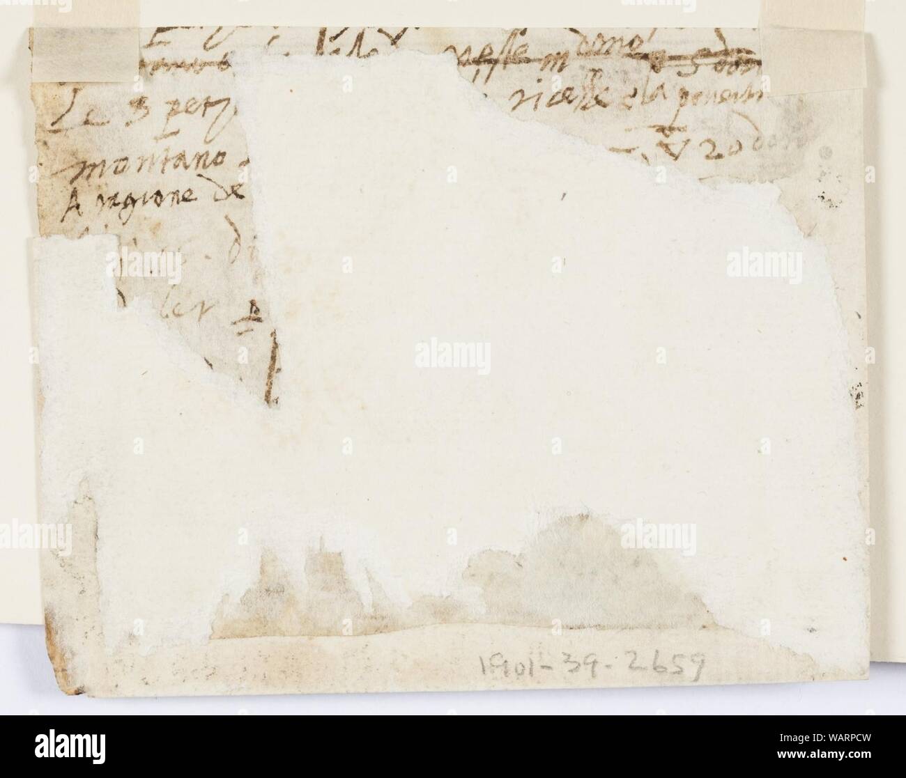 Drawing, Page of a sketchbook; Fortitude allegory, ca. 1590 Stock Photo ...