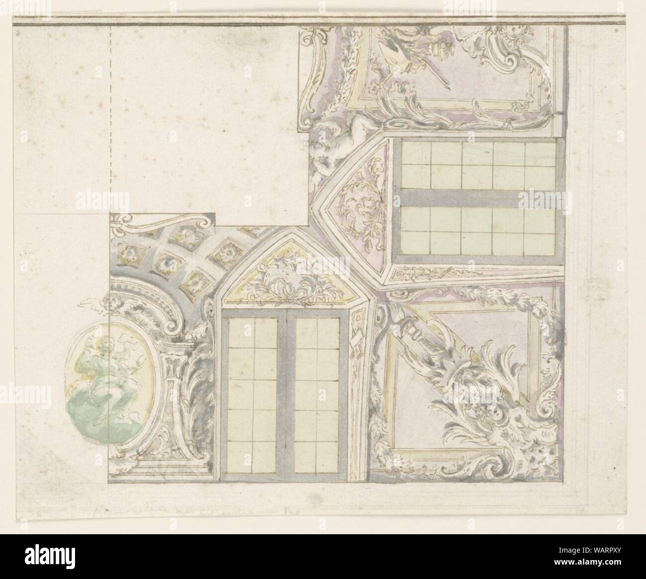 Drawing, Painted Ceiling of a Chapel, ca. 1750 Stock Photo - Alamy