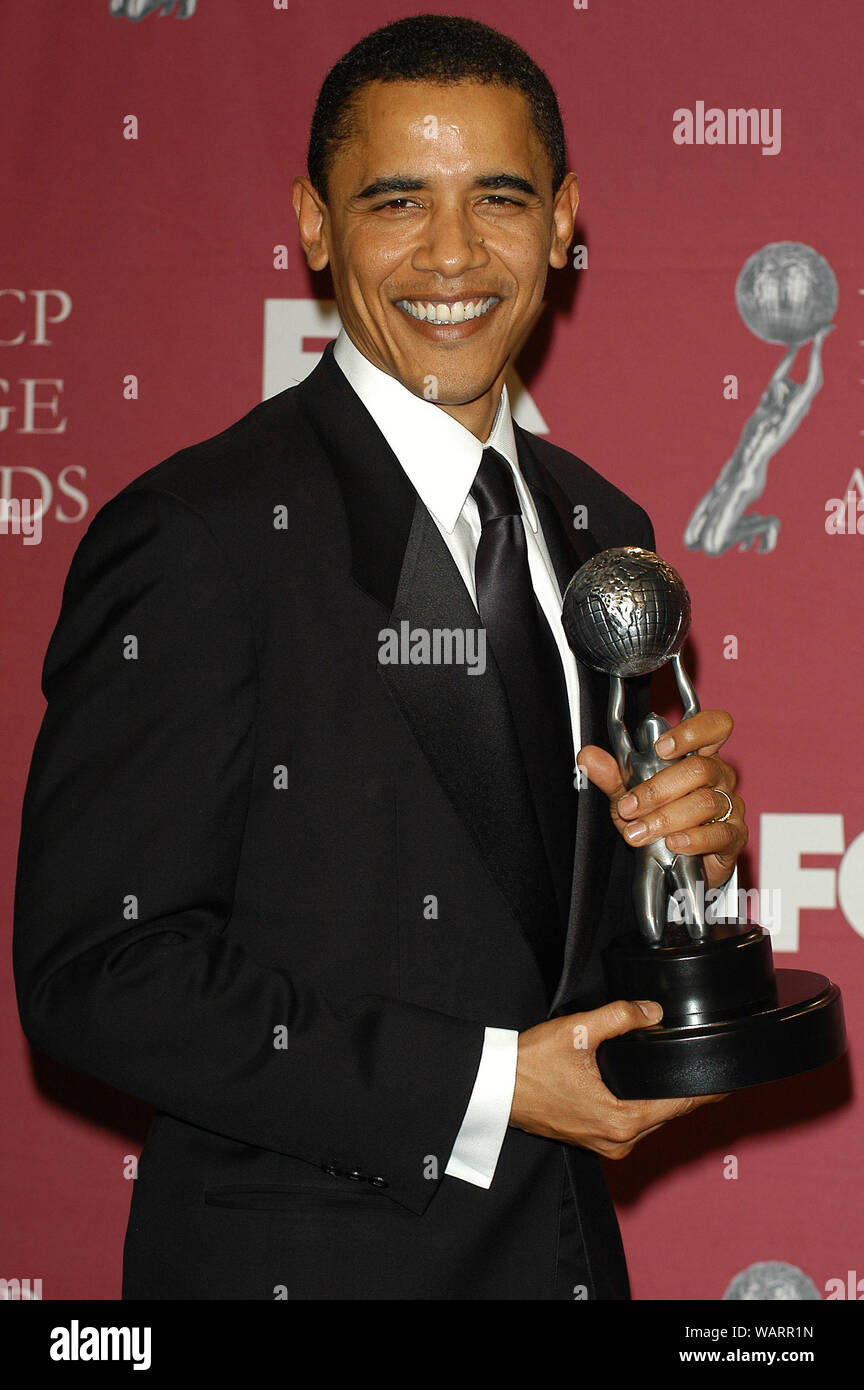 Senator Barack Obama at The 36th Annual NAACP Image Awards held at the ...