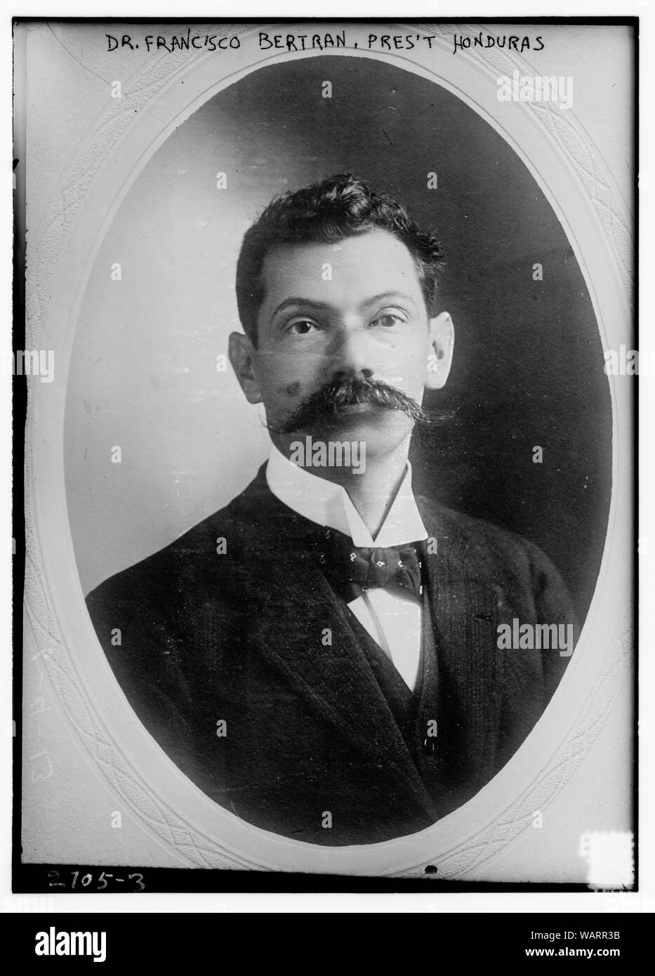 Dr. Francisco Bertrand, Pres't Honduras Stock Photo - Alamy