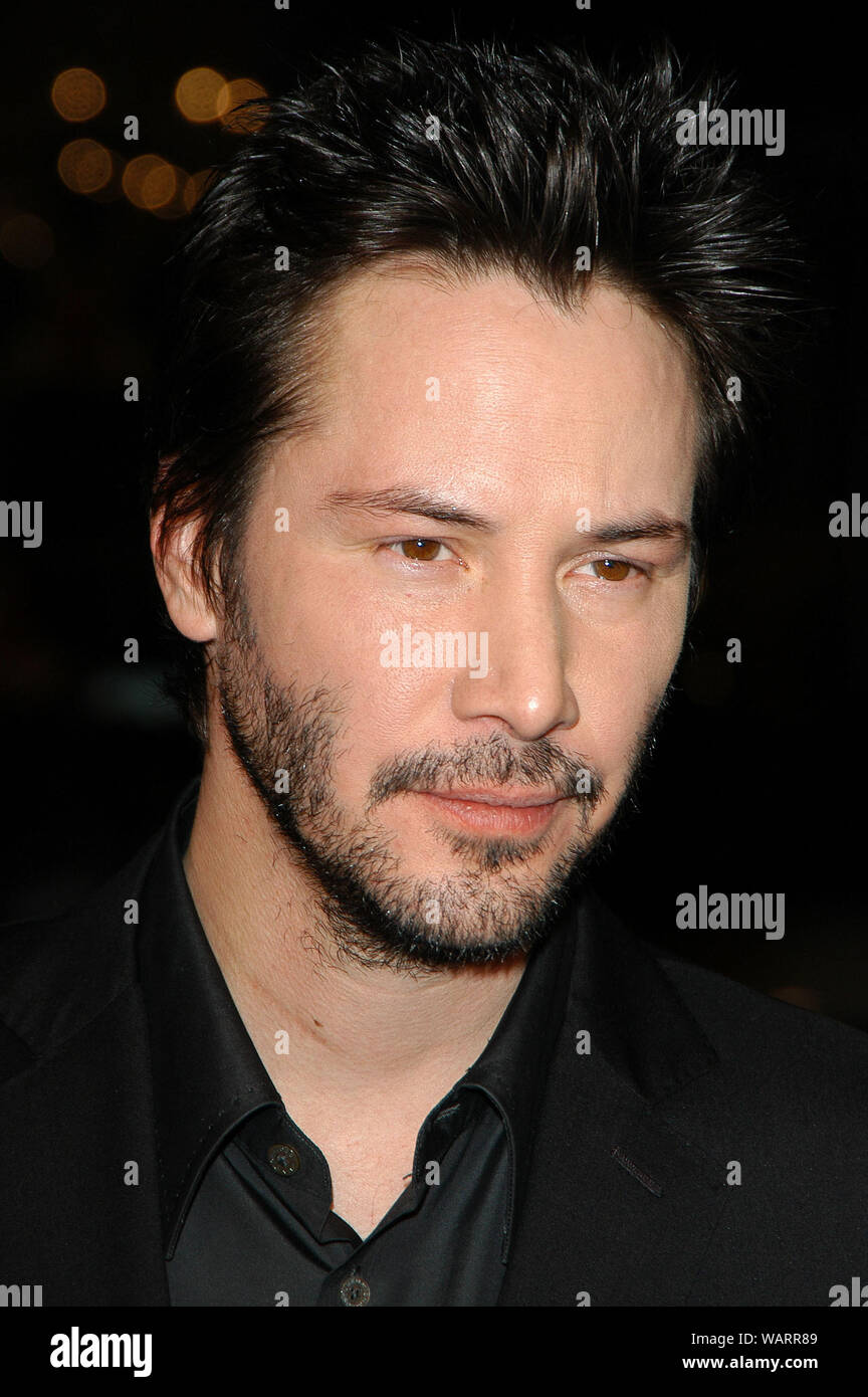 Keanu Reeves at the World Premiere of "Constantine" held at Grauman's ...