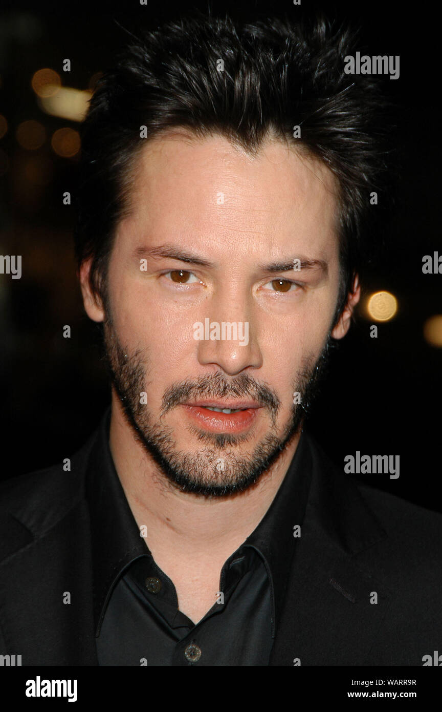 Keanu Reeves at the World Premiere of "Constantine" held at Grauman's ...