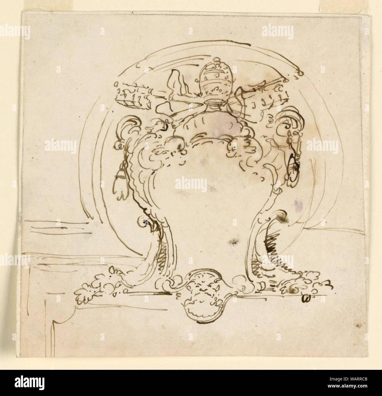 Drawing, Papal Escutcheon, 1740–58 Stock Photo - Alamy