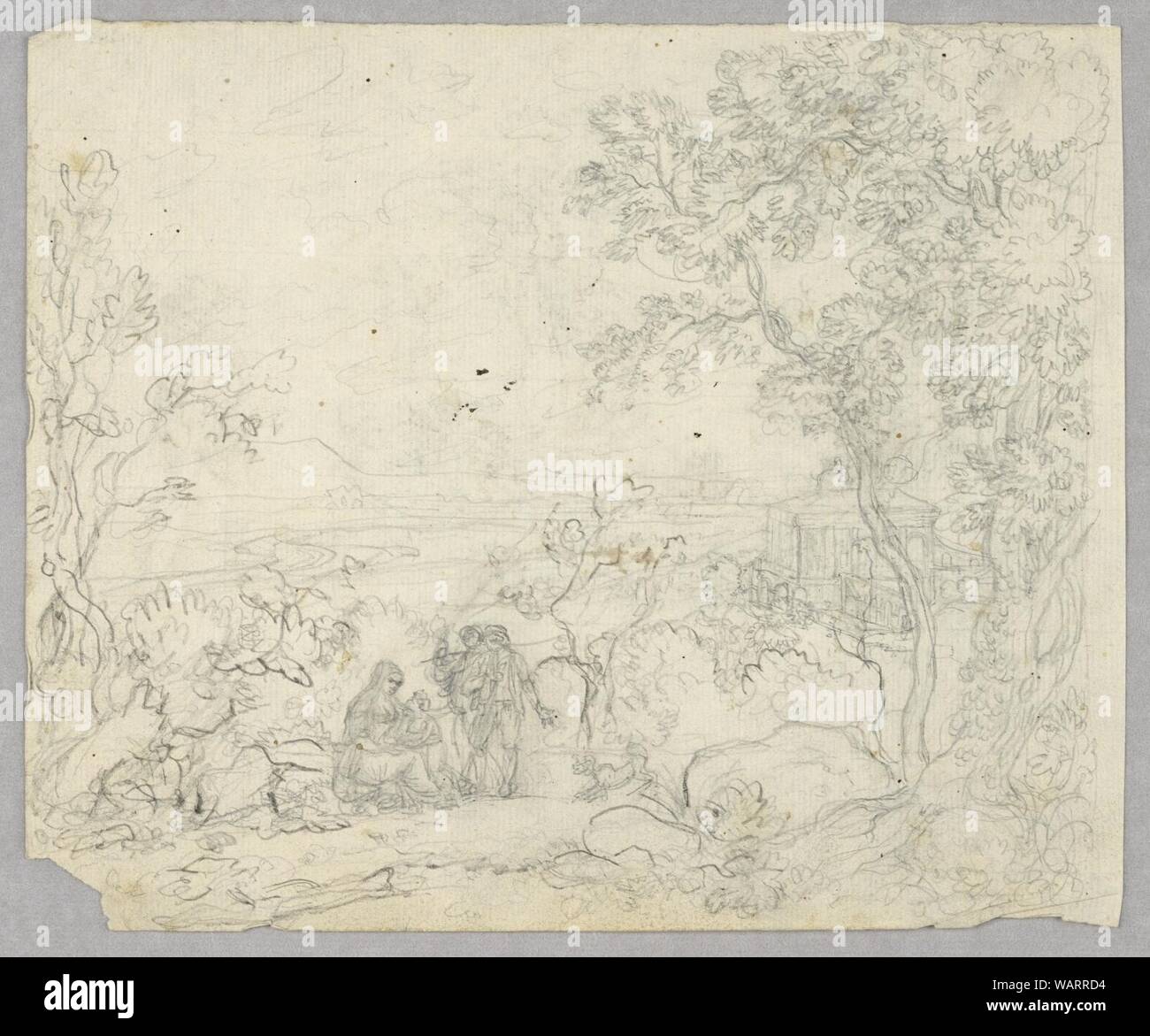 Drawing, Pastoral Sketch, 17th–19th century Stock Photo - Alamy