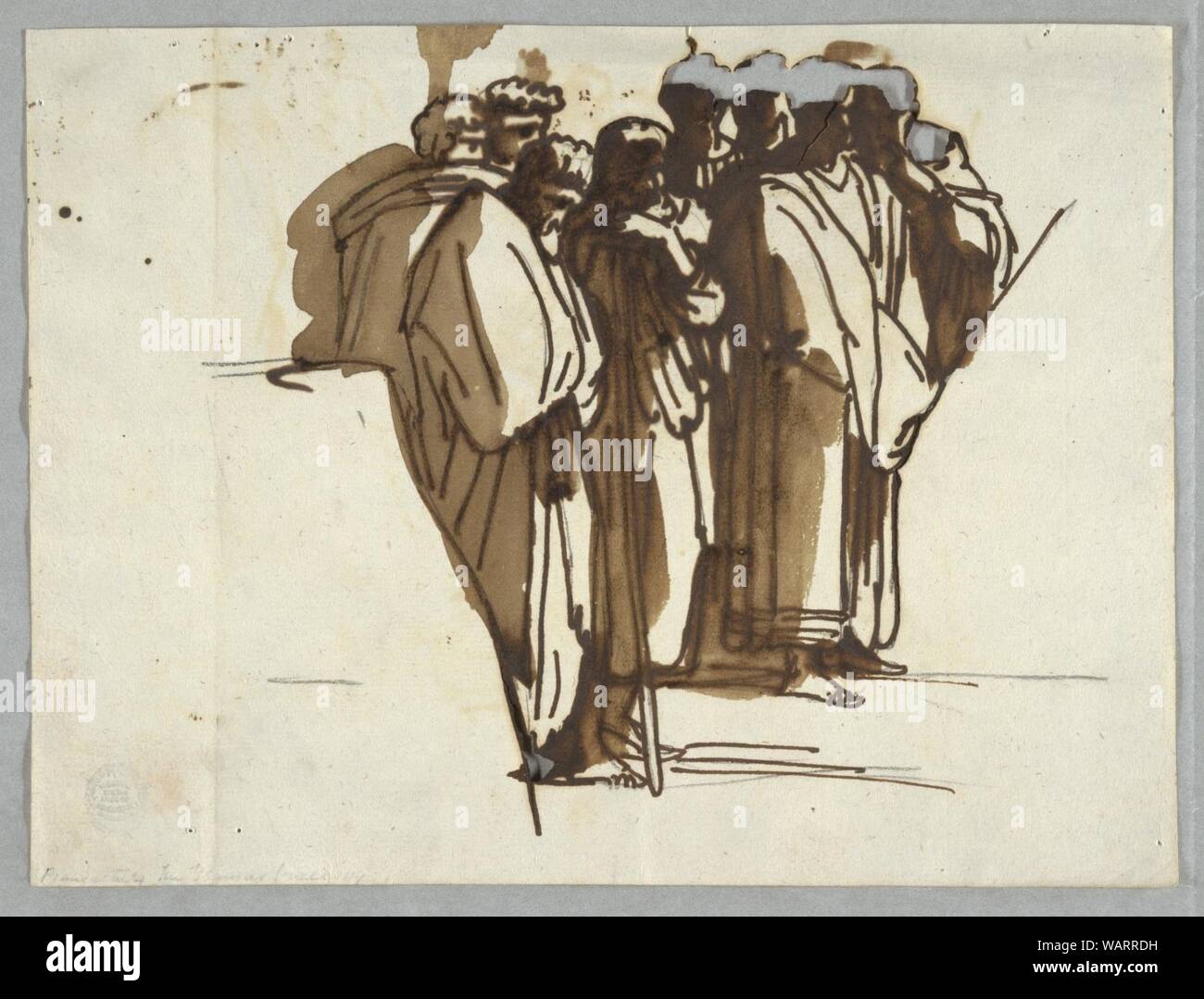 Drawing, Paul Preaching in Athens, after Raphael, ca. 1820 Stock Photo ...