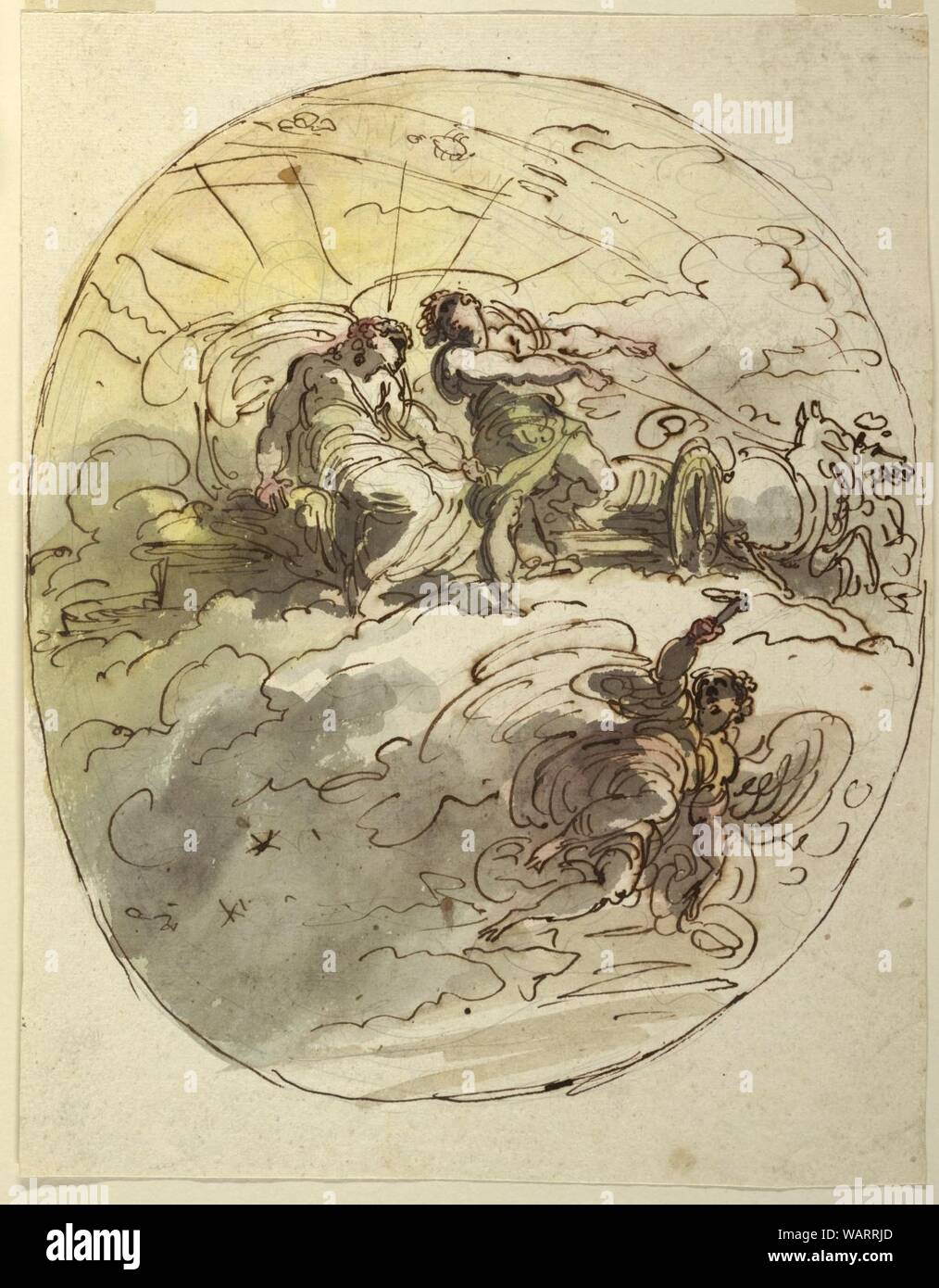 Drawing, Phaeton Bidding Apollo Farewell, ca. 1810 Stock Photo - Alamy