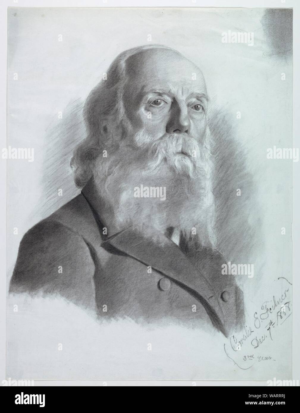 Drawing, Portrait of a Man- Study from Life, 1888 Stock Photo - Alamy