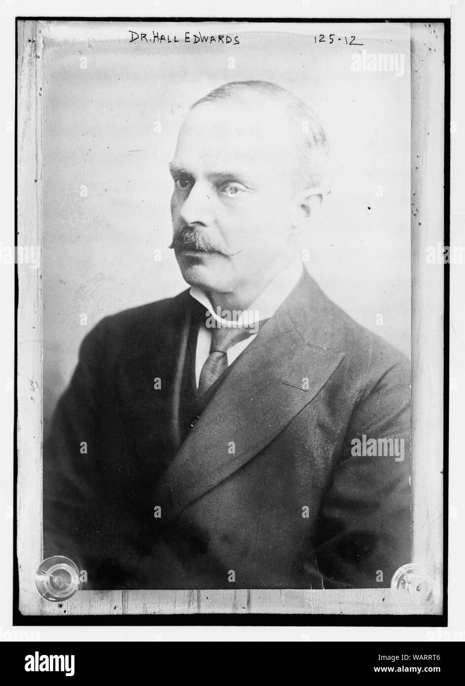 Dr. Hall Edwards, portrait bust Stock Photo - Alamy