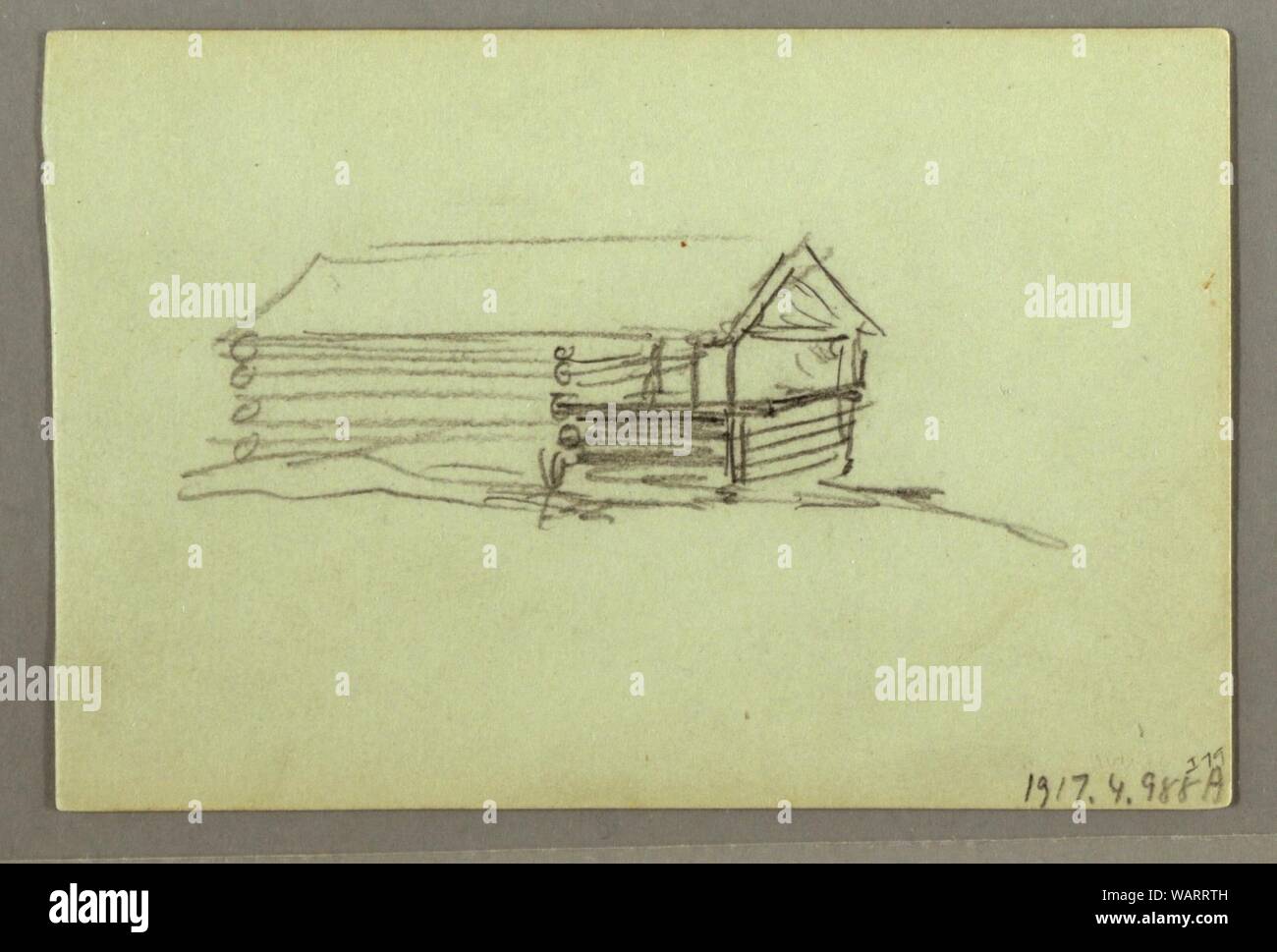 Drawing, Portion of Mountain Ridge, possibly 1856 Stock Photo - Alamy