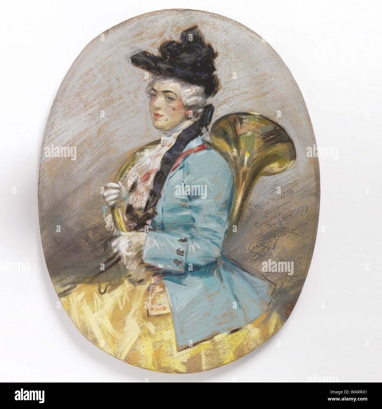 Drawing, Portrait of Sarah Cooper Hewitt in French Costume, 1899 Stock ...