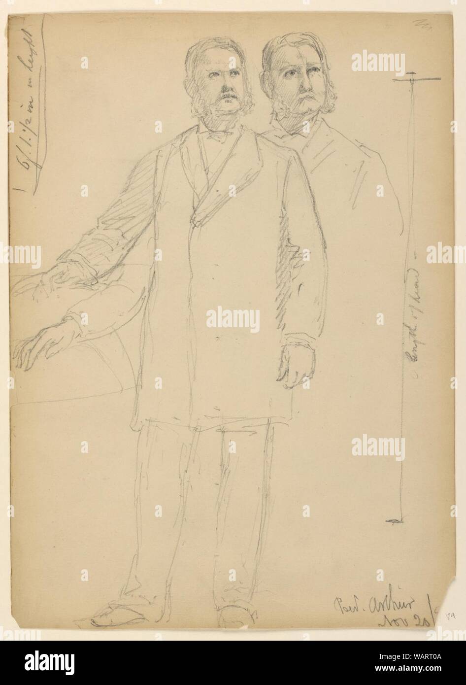 Drawing, President Chester A. Arth, 1850 Stock Photo - Alamy