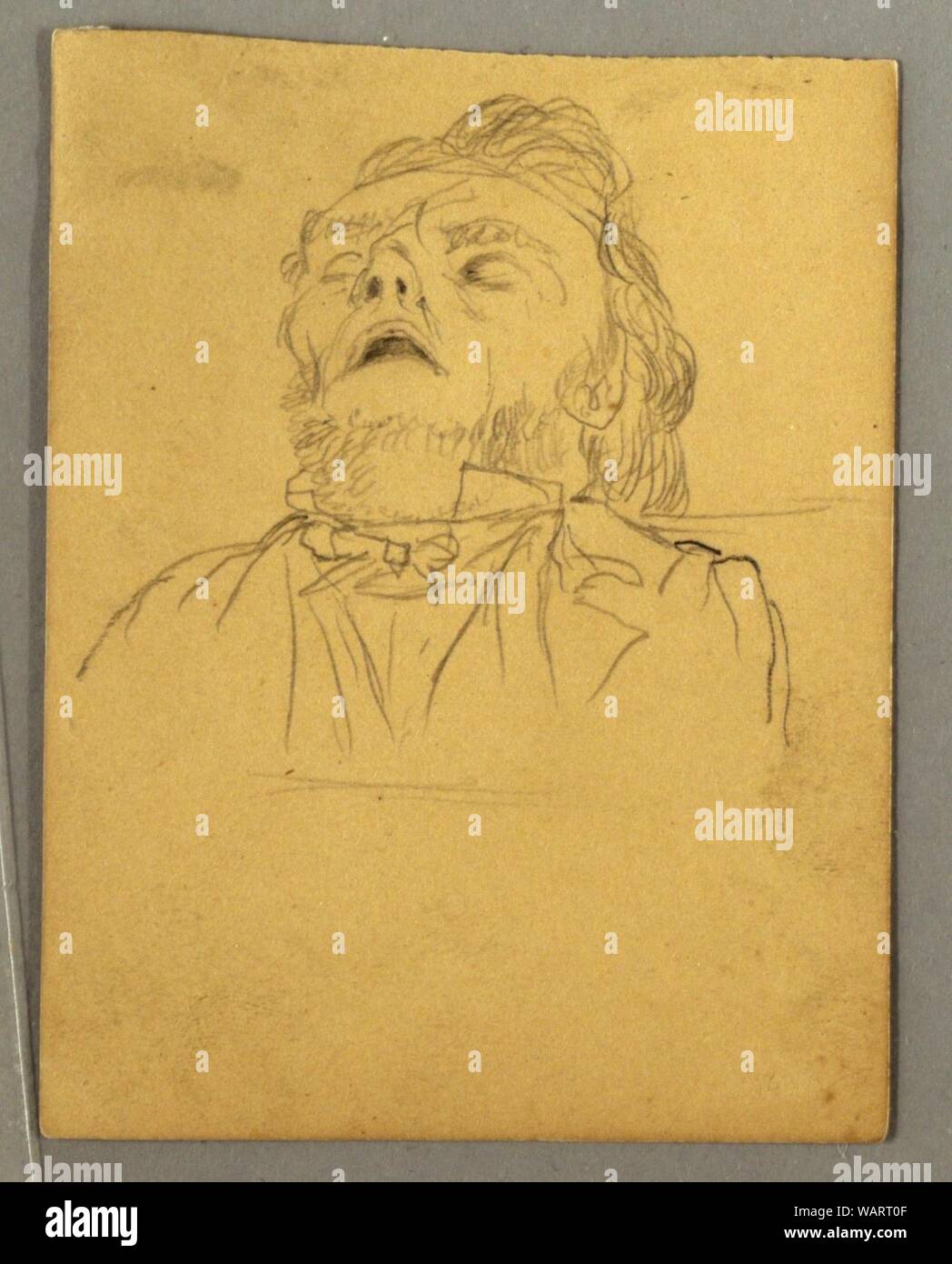 Drawing, Portrait of Sleeping Man Stock Photo - Alamy