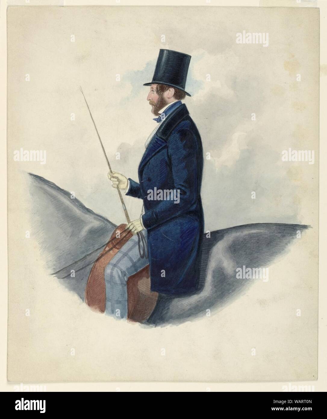 Drawing, Portrait of Unidentified Man, 1870–80 Stock Photo - Alamy