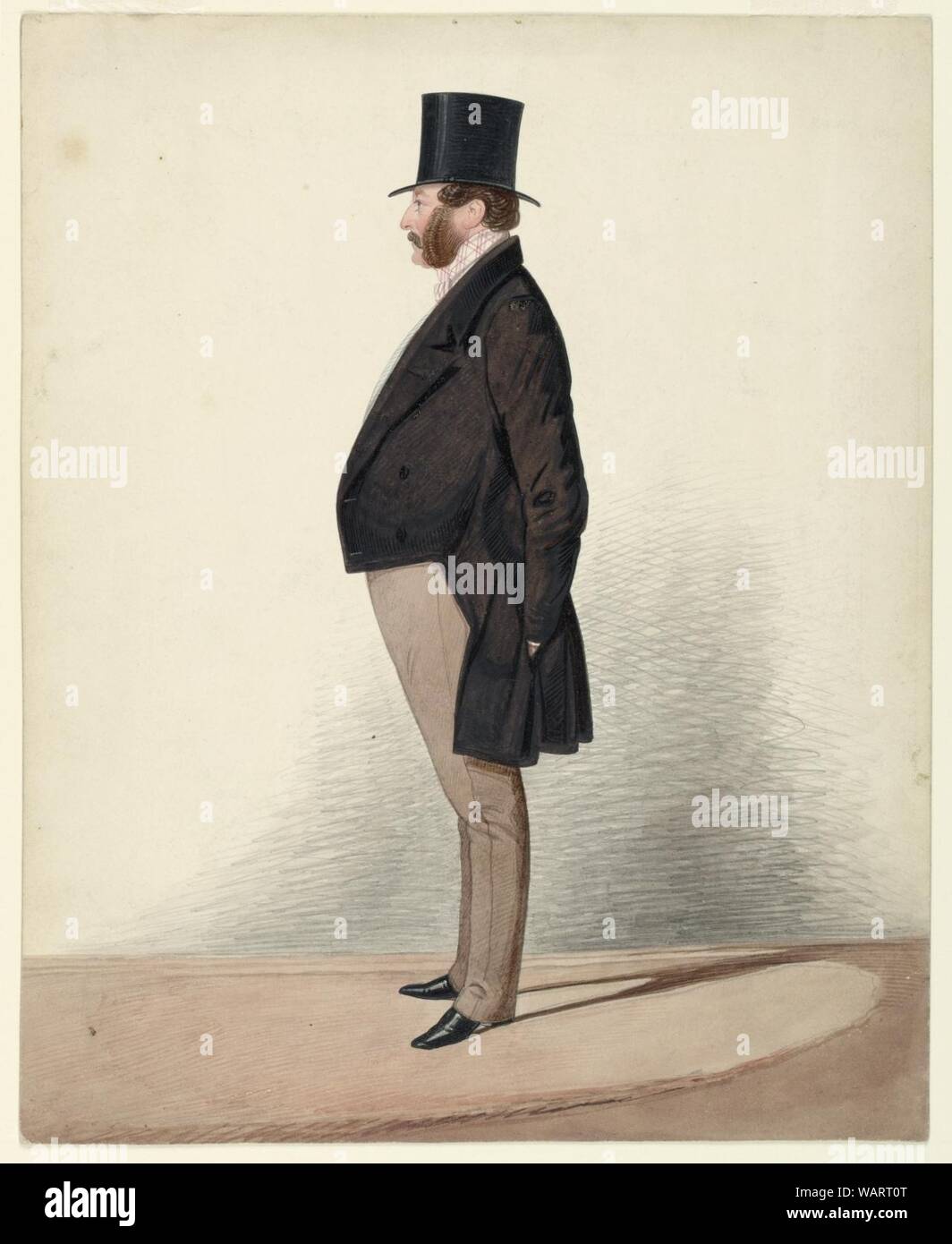 Drawing, Portrait of Unidentified Man, 1870–80 Stock Photo - Alamy