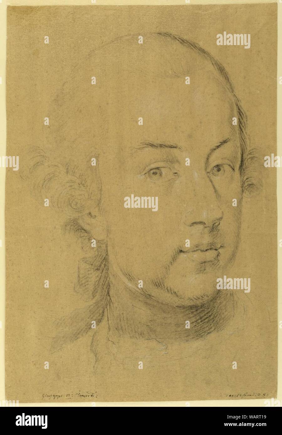 Drawing, Portrait of the Emperor Joseph II, 1765–1770 Stock Photo - Alamy